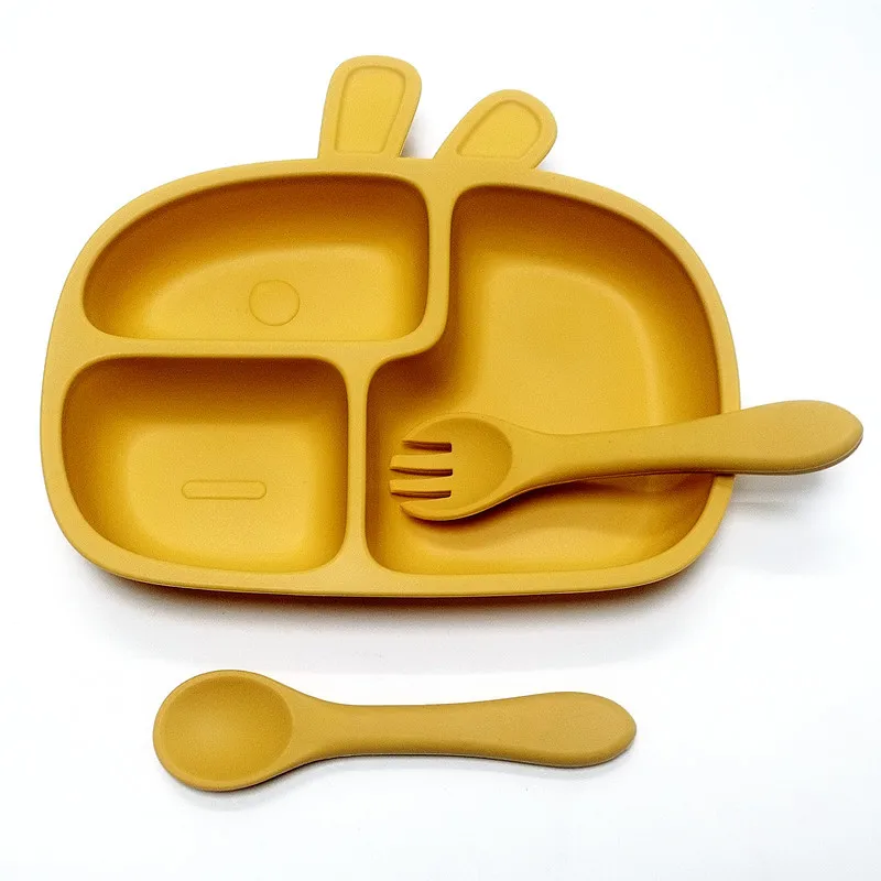 3pcs-Children-s-silicone-dinner-plate-set-one-piece-suction-cup ...