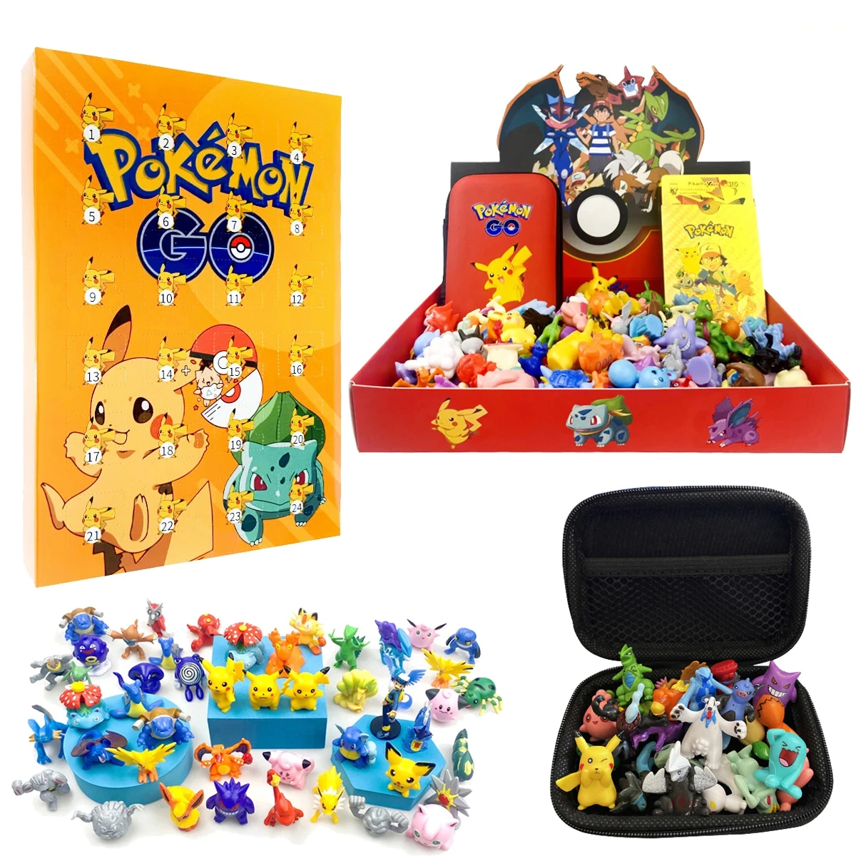 Pokemon Christmas Advent Calendar Set 144/96 Box Action Figure Toys ...