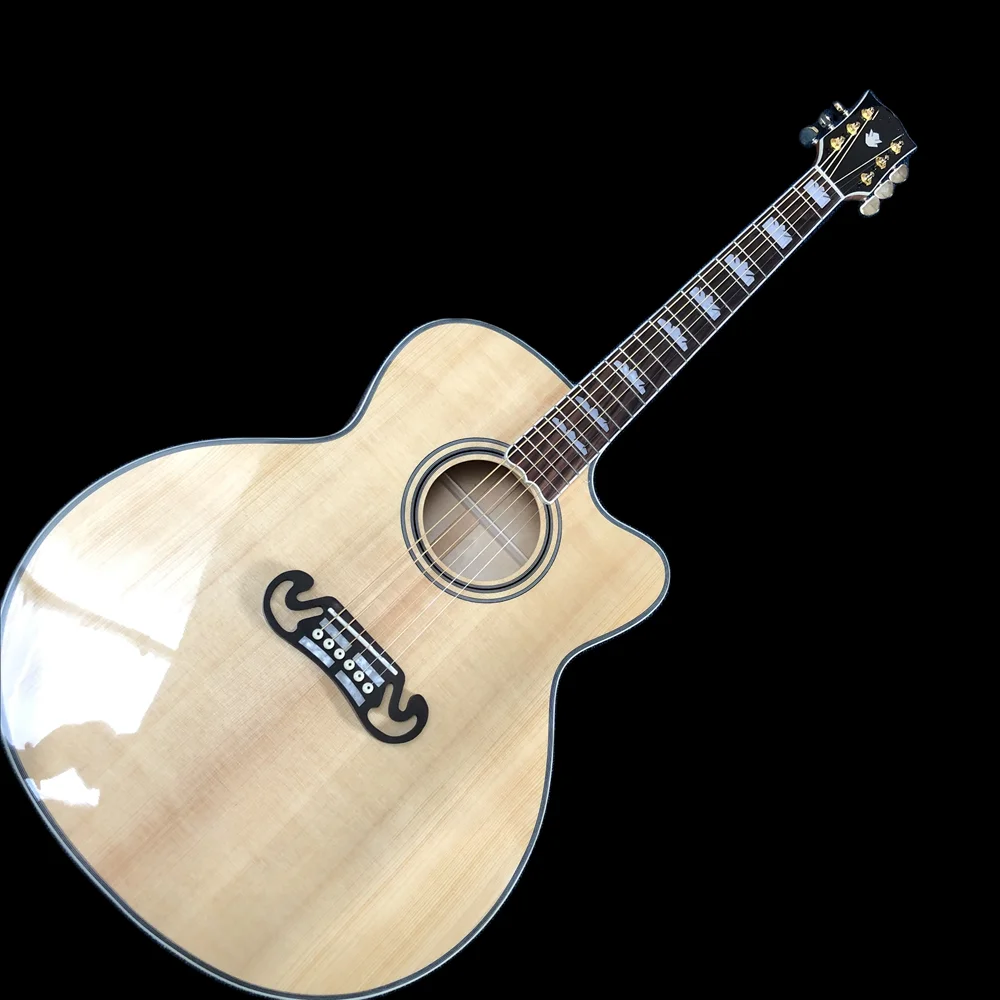 New SJ200 notch log 43" spruce face, side rear maple rosewood ...