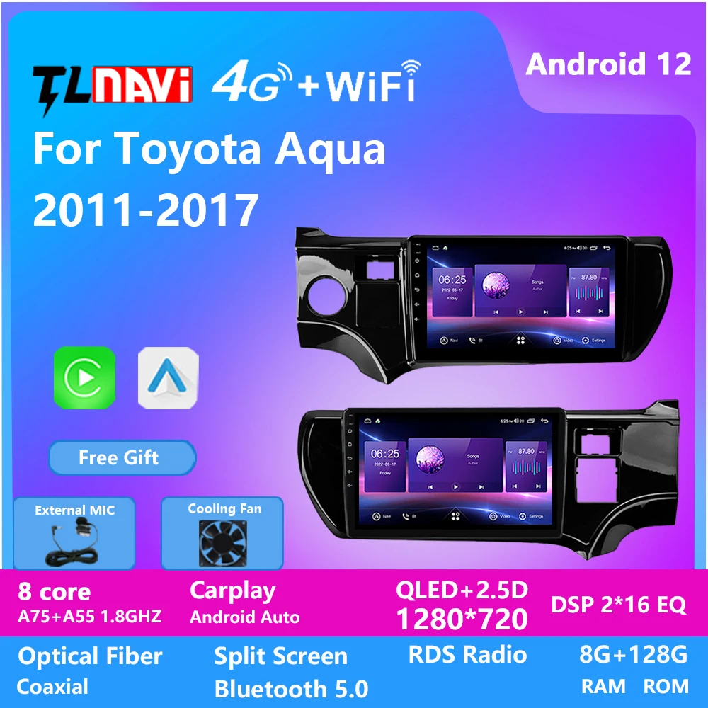 Tulenavi reproductor Multimedia TL7 para coche Aqua Toyota Prius C 2011 2017, navegación GPS, 8 ...