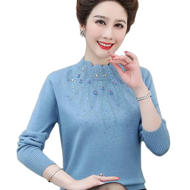 Su-ter-de-cachemira-para-Mujer-jerseys-de-Madre-de-mediana-edad-su-ter ...