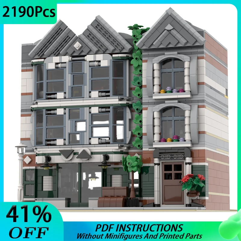 MOC-Shop-Apartment-Modular-Building-Blocks-Creative-City-Street-Model ...
