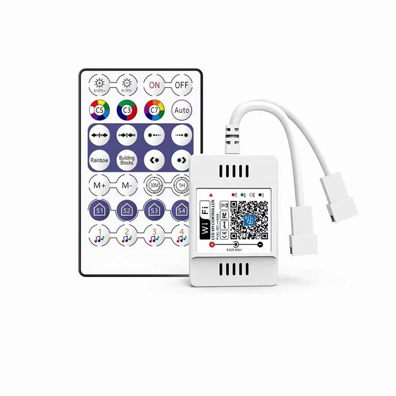 WS2812b WS2811 SK6812 주소 지정 LED 픽셀 빛 WiFi 블루투스 적외선 원격 제어 결합 된 컨트롤러 ...