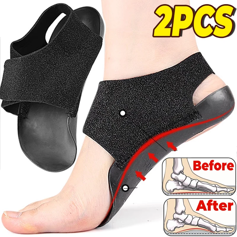 2PCS Arch Support Orthopedic Insole For Walk With Arch Half Pad X/O ...