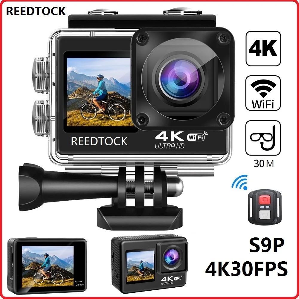 Action-Camera-4K-30FPS-with-Dual-Screen-Underwater-Waterproof-Camera ...