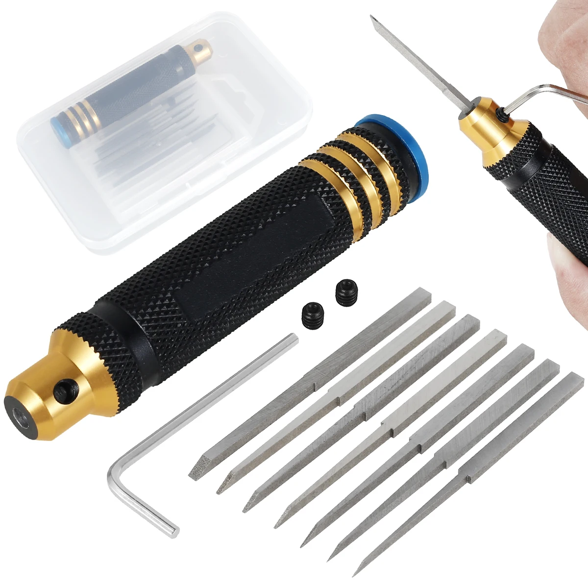 Model Panel Line Scriber With Blades Gundam Resin Carved Scribe Line ...