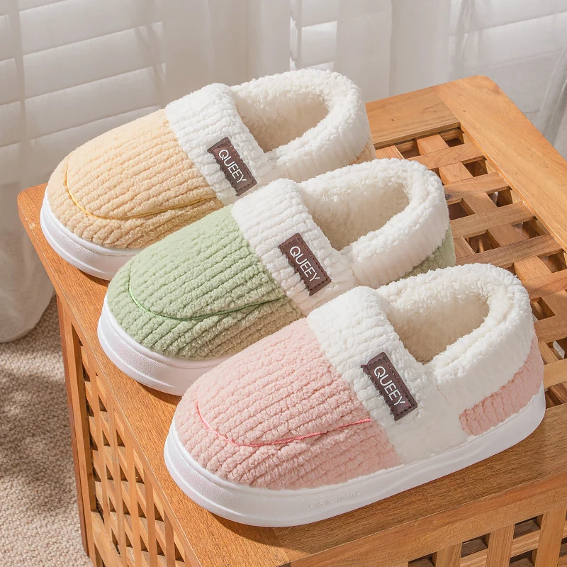 Queey-Home-Women-Winter-Warm-Fur-Slippers-Couples-House-Non-Slip-Soft ...