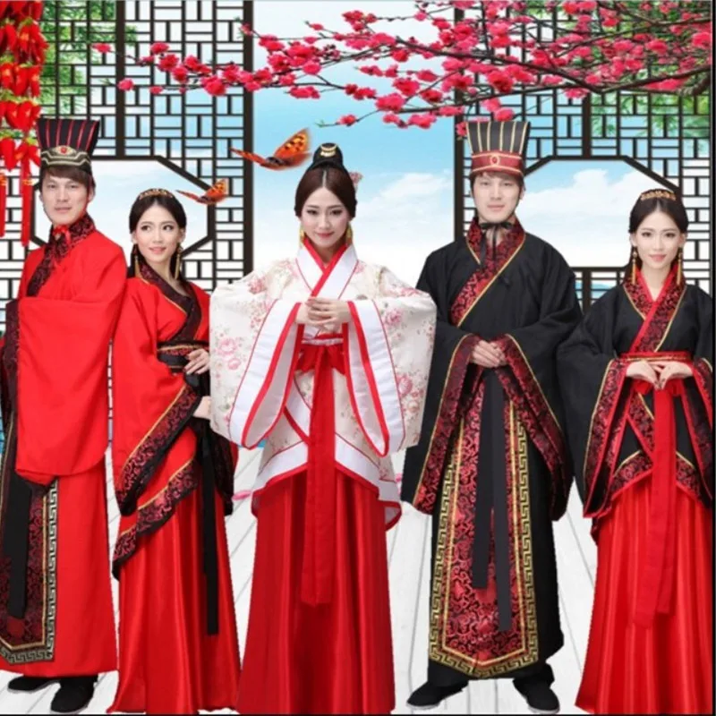 Ethnic Hanfu Women Two Piece Set Cosplay Man Clothing Perform Costume ...