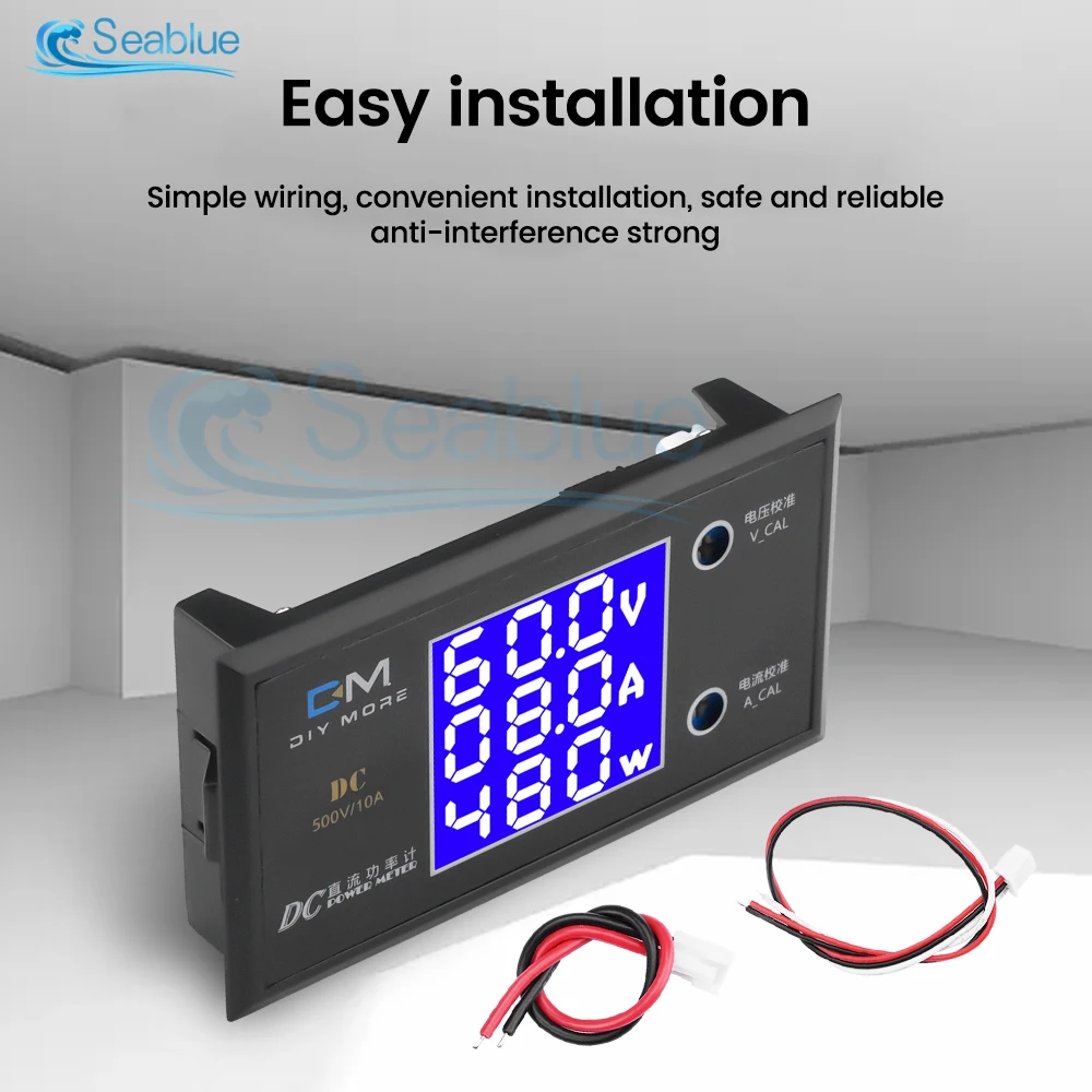 3 in 1 Voltage Current Power Meter LCD Three-digit Digital Display ...
