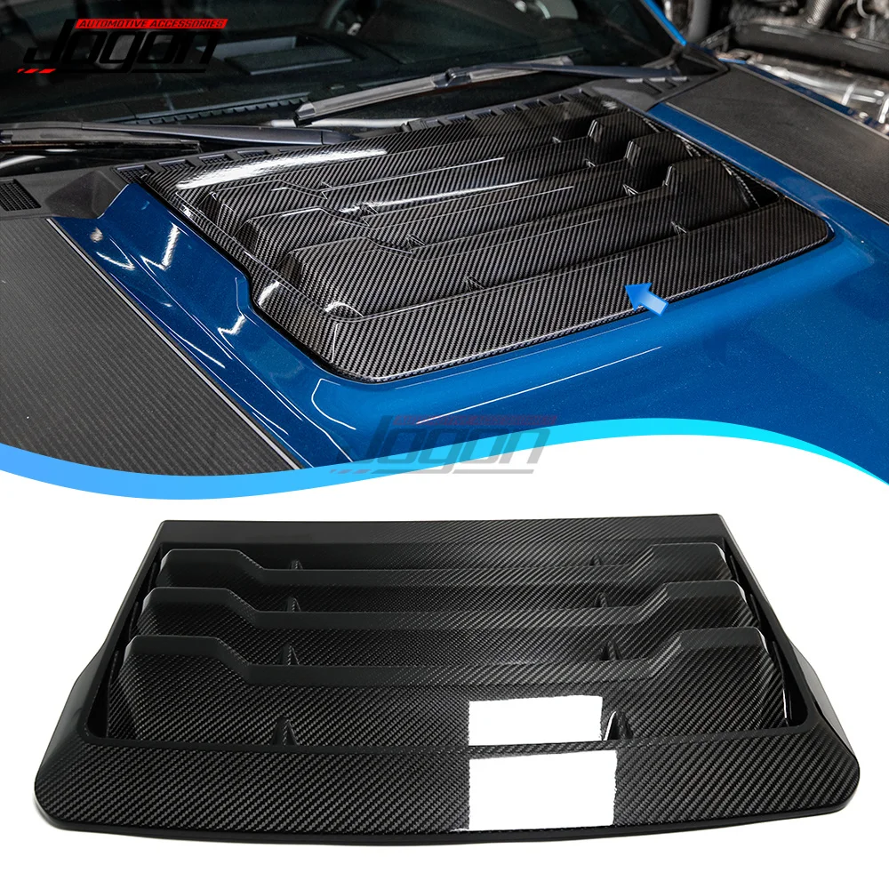 Carbon-Fiber-Car-Front-Engine-Cover-Air-Flow-Intake-Scoop-Hood-Bonnet ...