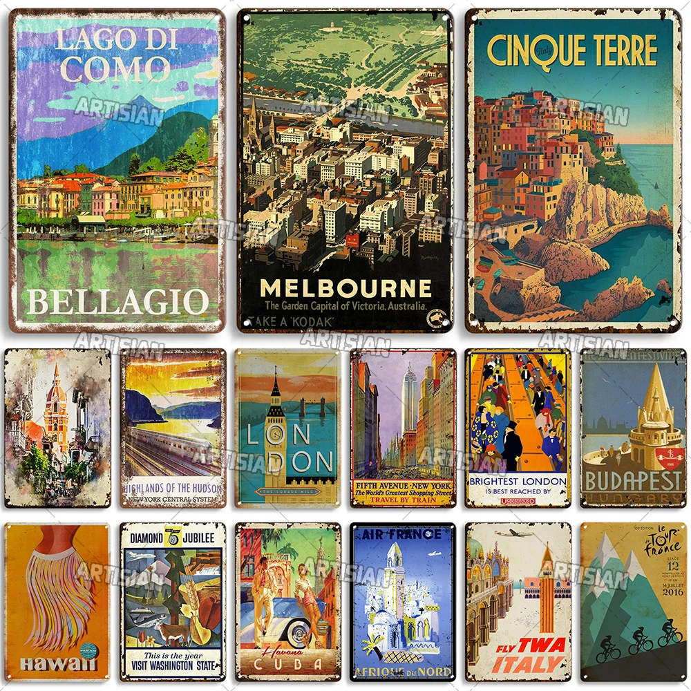 Nostalgic-Travel-Metal-Poster-Decorative-Plate-Retro-Metal-Signs-Man ...