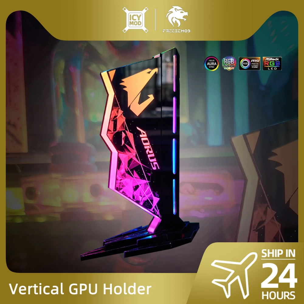 Vertical Gpu Bracket Rgb Vga Standholder Video Card Support Rog Belief ...