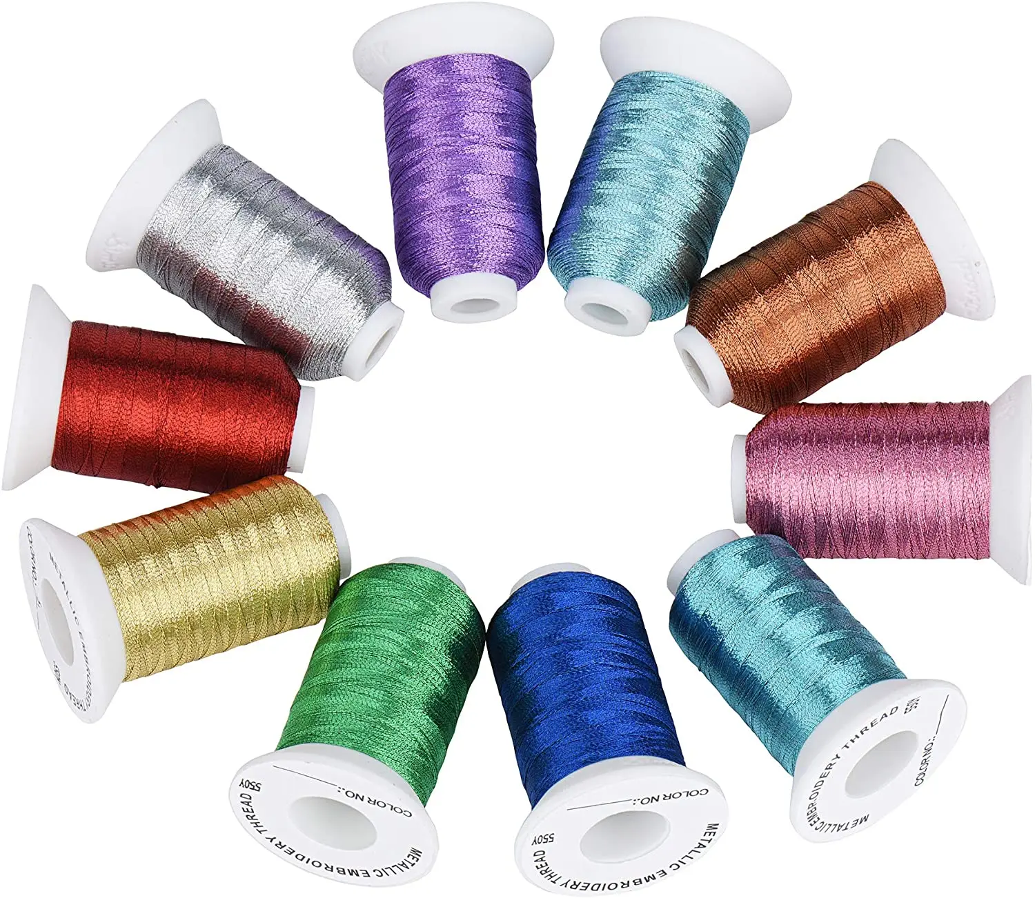 Fil a broder,fil métallique pour Machine à broder, 6 bobines, 3 ...