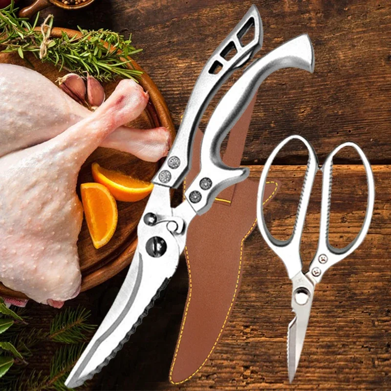 Kitchen-Scissors-Sharp-Kitchen-Poultry-Shears-Stainless-Steel-Chicken ...