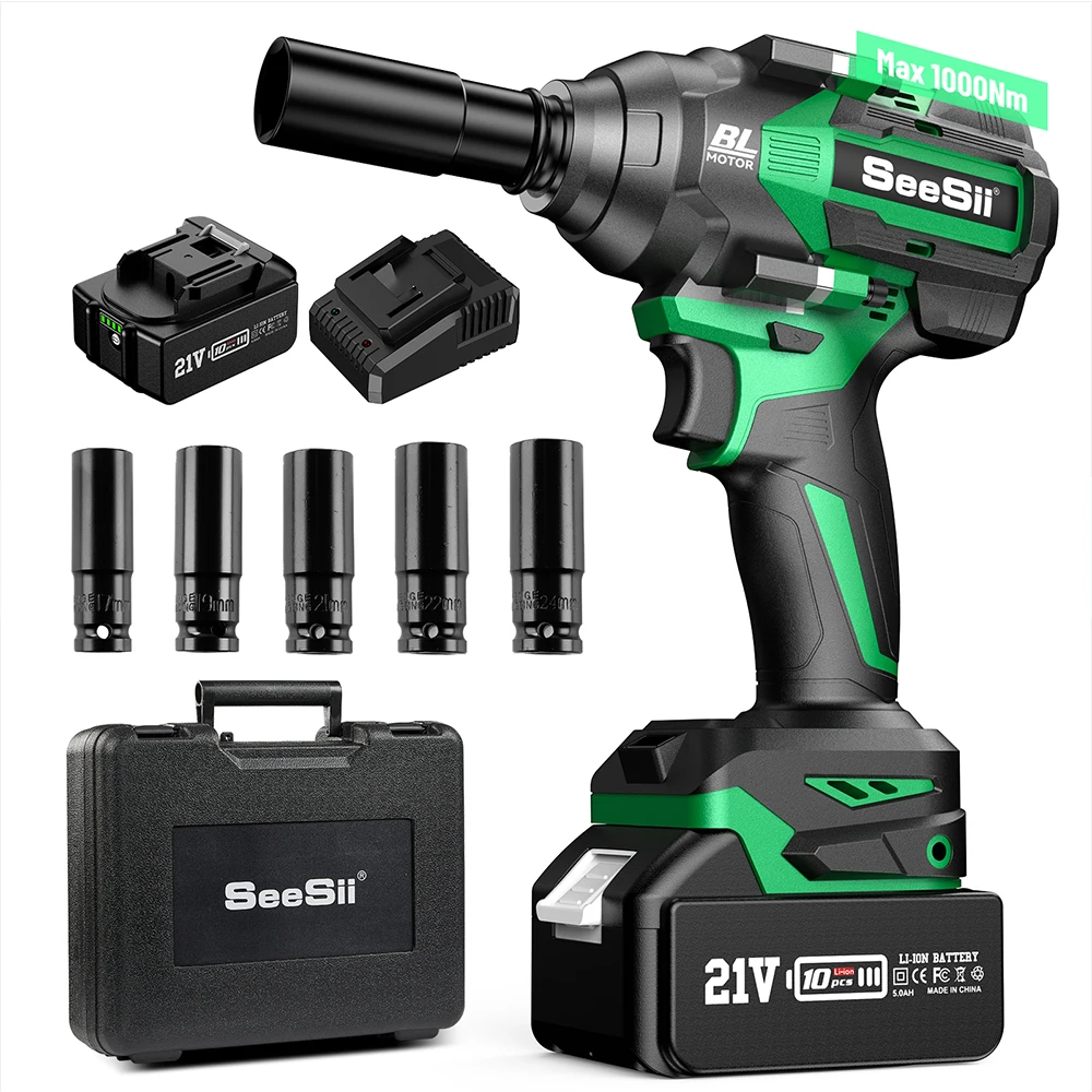 SEESII WH750 Brushless Impact Wrench High Torque Cordless, 45% OFF