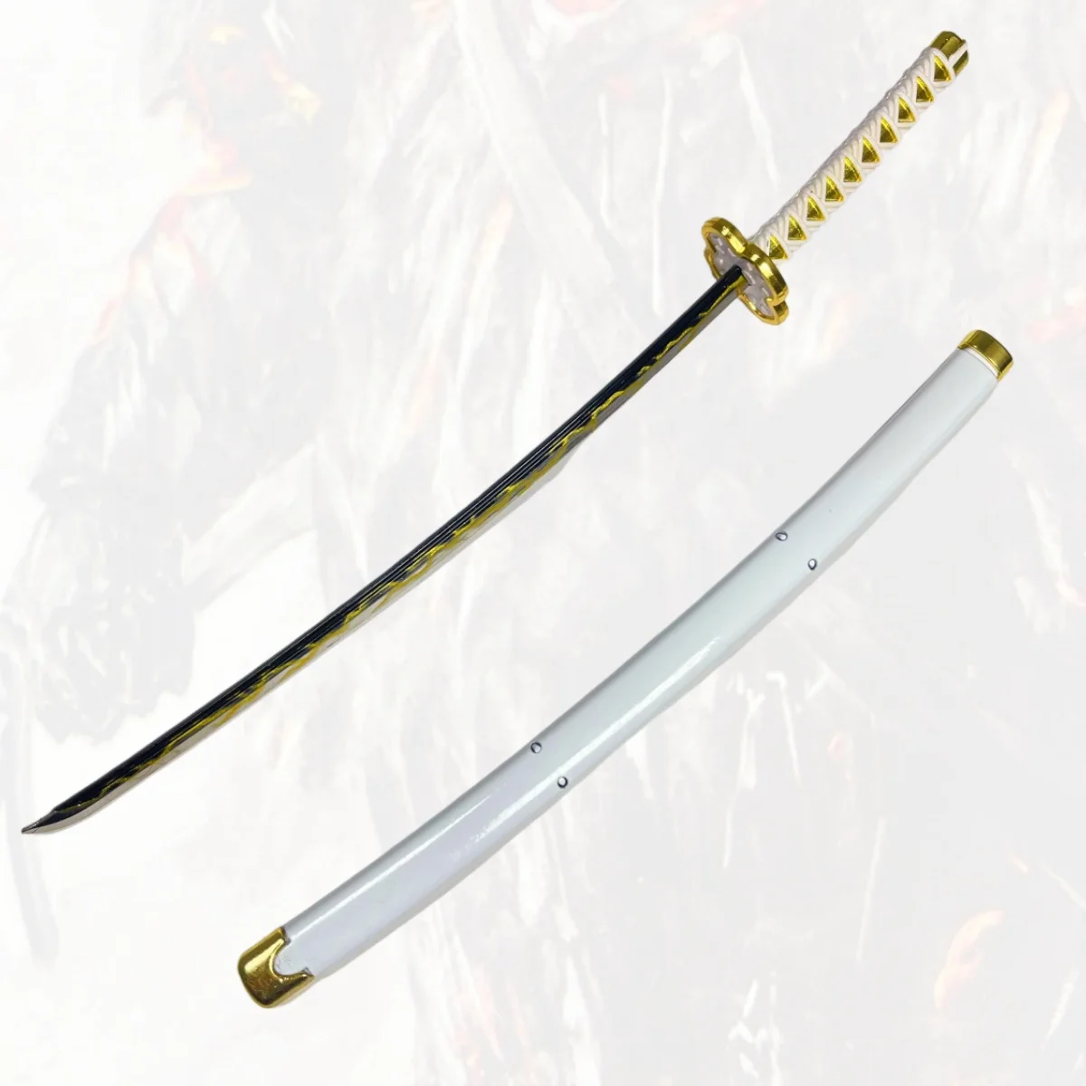 9.8inch Demon Slayer Agatsuma Zenitsu Metal Katana Sword Original ...