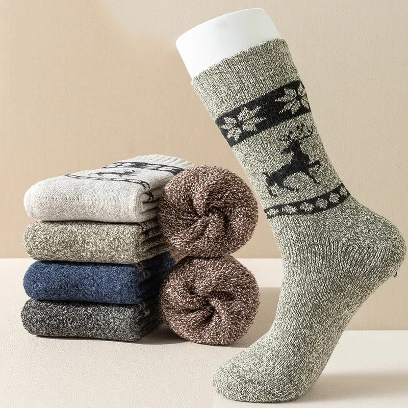 Merino Wool Socks Hiking Socks For Men Thick Winter Wool Warm Socks ...