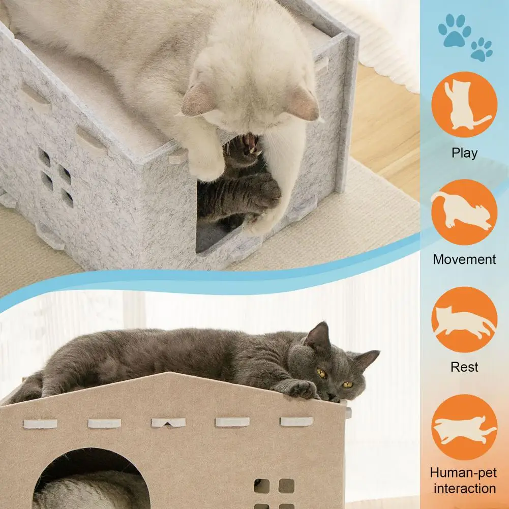 Cat-Nest-with-Secret-Hideouts-Cat-Nest-Extra-Felt-Cat-Cave-Bed-with ...