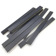 10Pcs 2.54mm 40 Pin 1x40 Single Row Male And Female 2.54 Breakable Pin ...