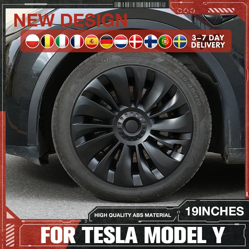 For-Tesla-Model-Y-Accessories-Automobile-Hubcap-4Pcs-1Pcs-Wheel-Cover ...