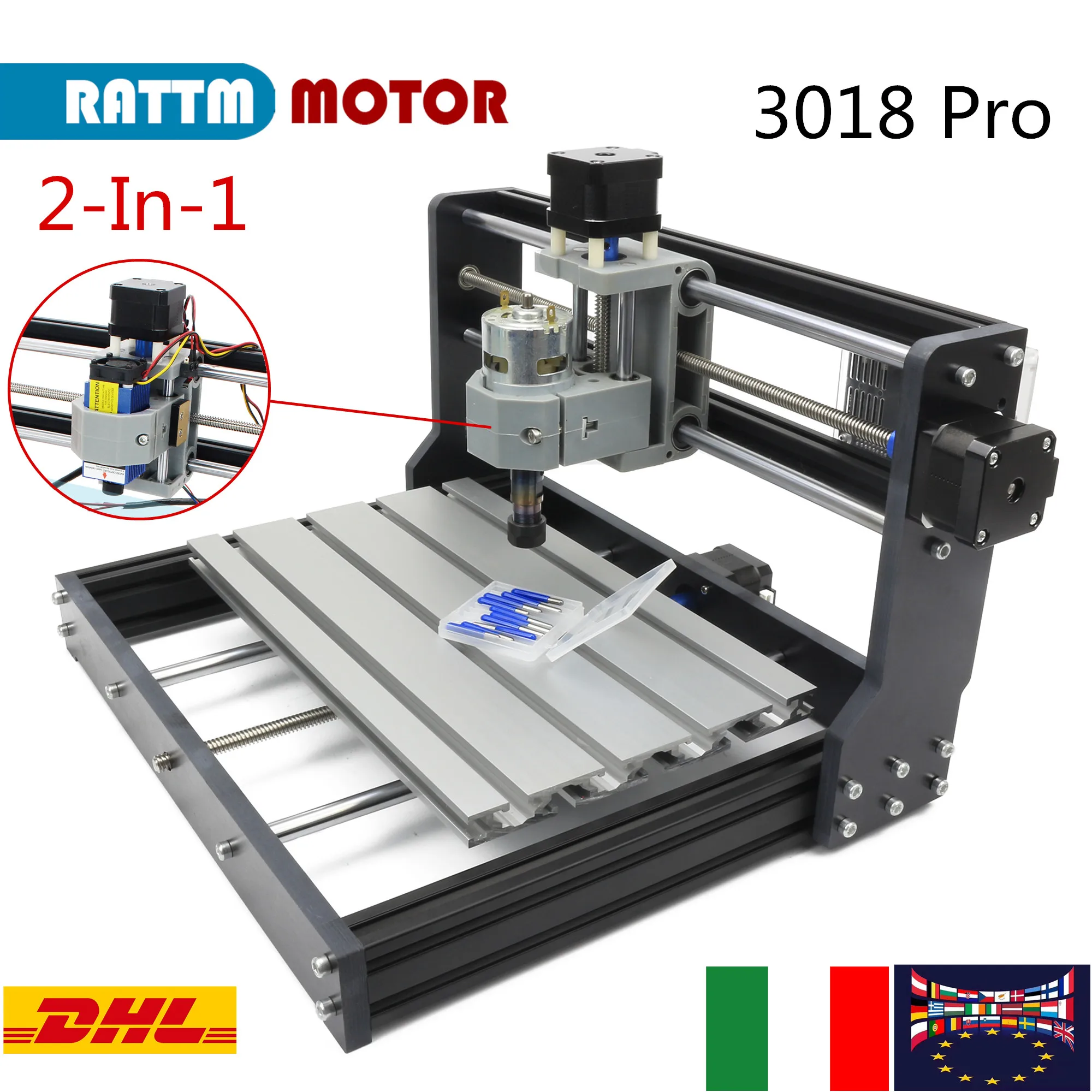 EU-Stock-CNC-3018-Pro-Laser-Engraver-Wood-Router-GRBL-ER11-DIY-Mini ...
