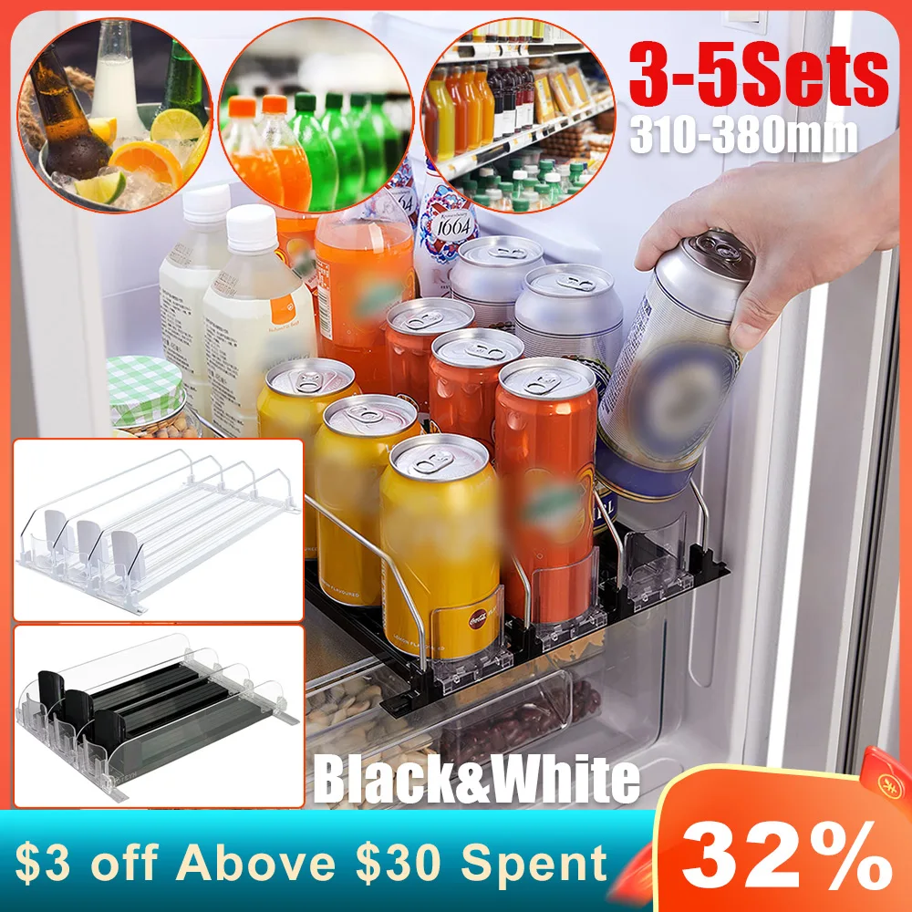 Drink-Organizer-Dispenser-Spring-Push-Can-Shelf-Pusher-Adjustable-Width ...