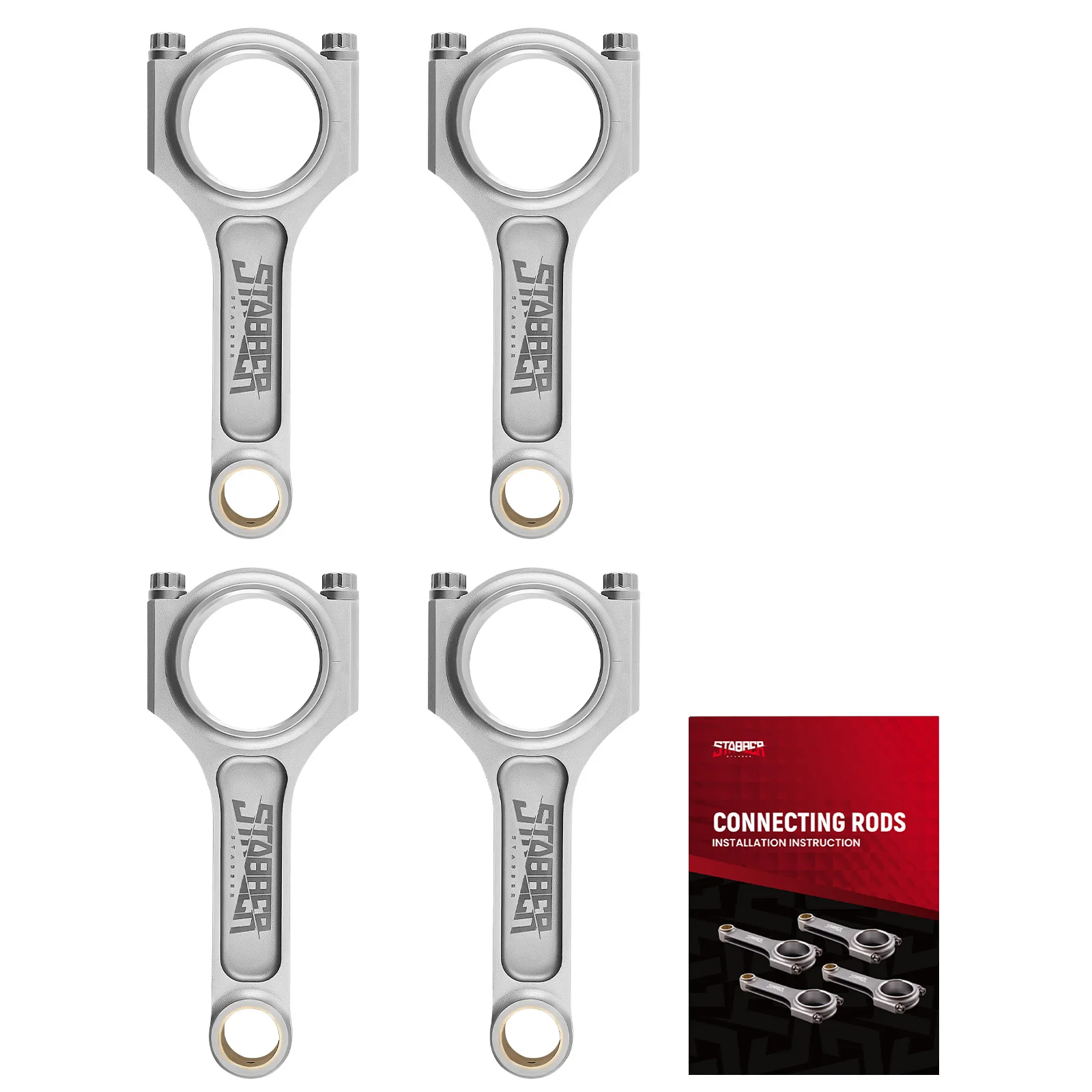 4340 Forged I-Beam Connecting Rods for Civic Si B16 B16A1 B16A2 1.6L ...