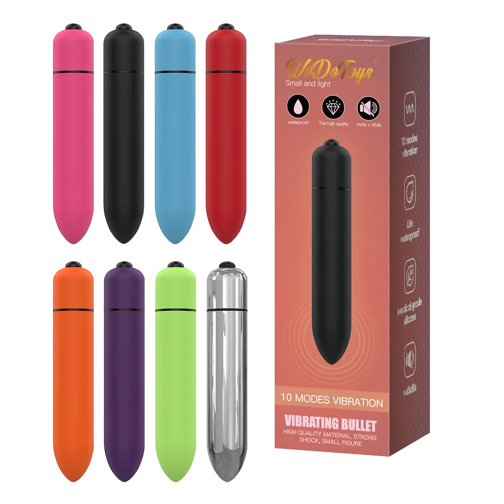 Mini vibradores de bala de 10 velocidades para mujeres, consolador de ...