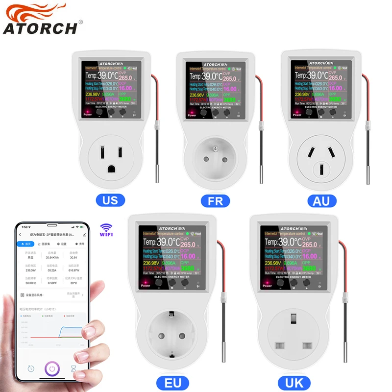 Wifi Tuya Timer Socket Thermostat Digital Temperature Controller Socket Outlet With Timer Switch