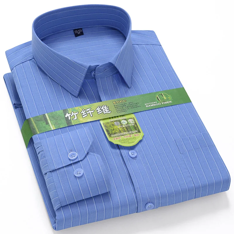 Large Size 7XL-6XL-5XL Men's Bamboo Fiber Shirt High Quality New Soft ...