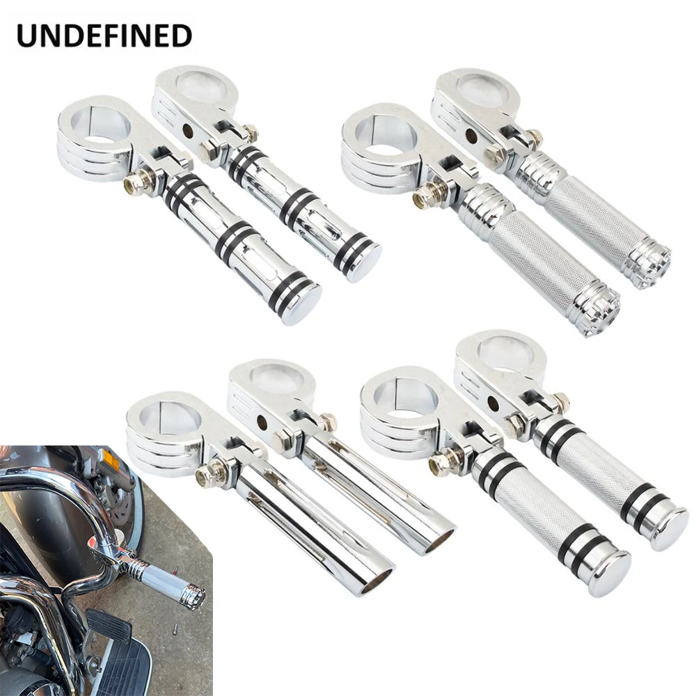 Chrome-Motorcycle-Highway-Foot-Pegs-Footrest-32-38mm-Engine-Guard ...