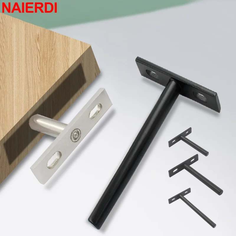 NAIERDI-2-Pieces-Hidden-Brackets-Floating-Wall-Mounted-Shelf-Bracket ...