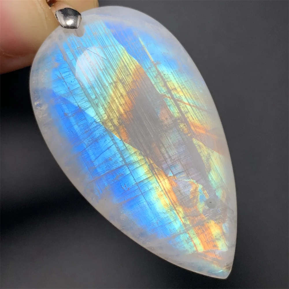 Natural-Colorful-Moonstone-Pendants-Necklaces-Unusual-Women-Big-Orange ...