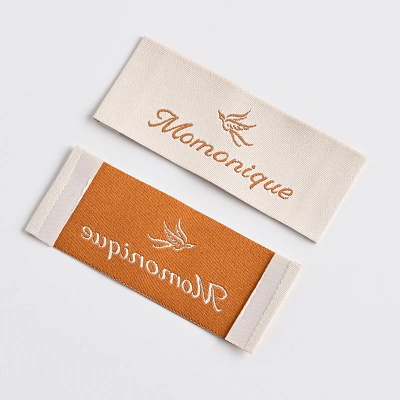 High Density Customizable Polyester Clothing Collar Woven Labels Square ...