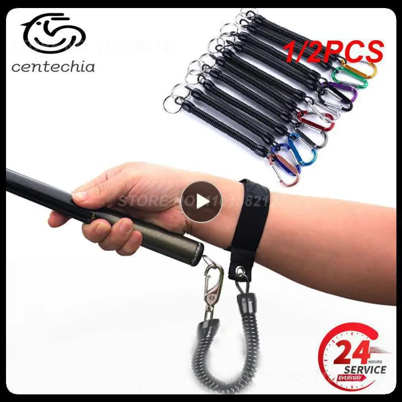 1-2PCS-New-Plastic-Black-Retractable-Spring-Coil-Spiral-Stretch-Chain ...