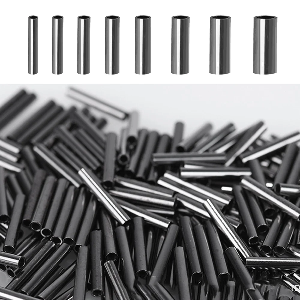 Aventik 150pcs Fishing Barrel Crimp Sleeves Single Copper Tube Fishing ...