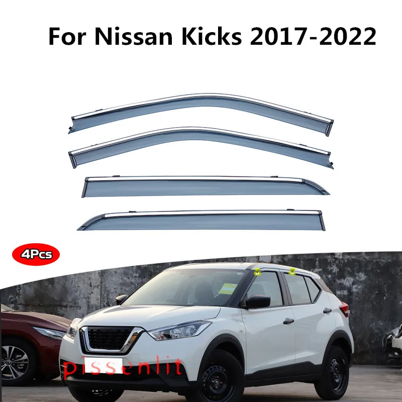 For-Nissan-Kicks-2017-2022-Window-Roof-Sun-Rain-Shade-Vent-Visor ...