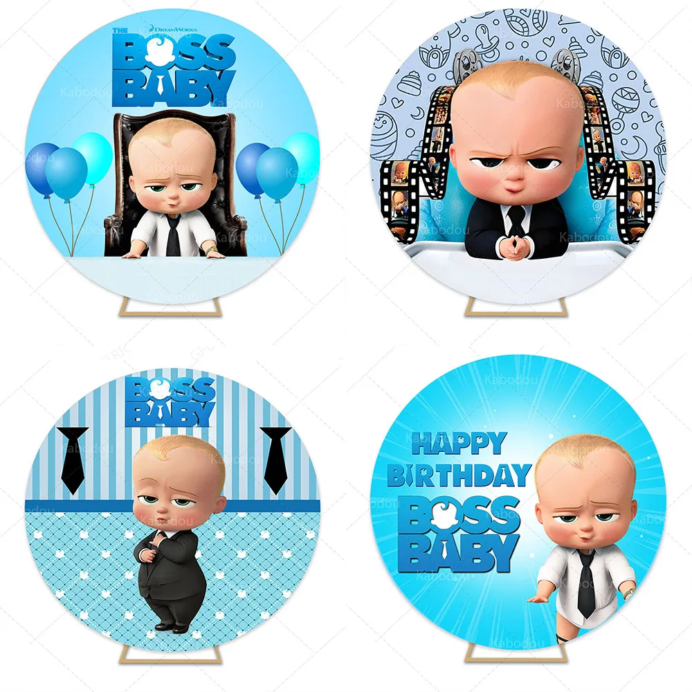 The-Boss-Baby-Round-Backdrop-Boys-Kid-Birthday-Party-Baby-Shower ...
