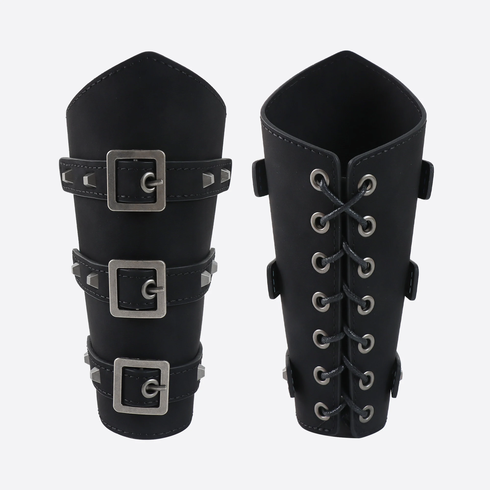 Medieval-Gauntlet-Wristband-Bracelet-for-Men-Faux-Leather-Wide-Bracer ...