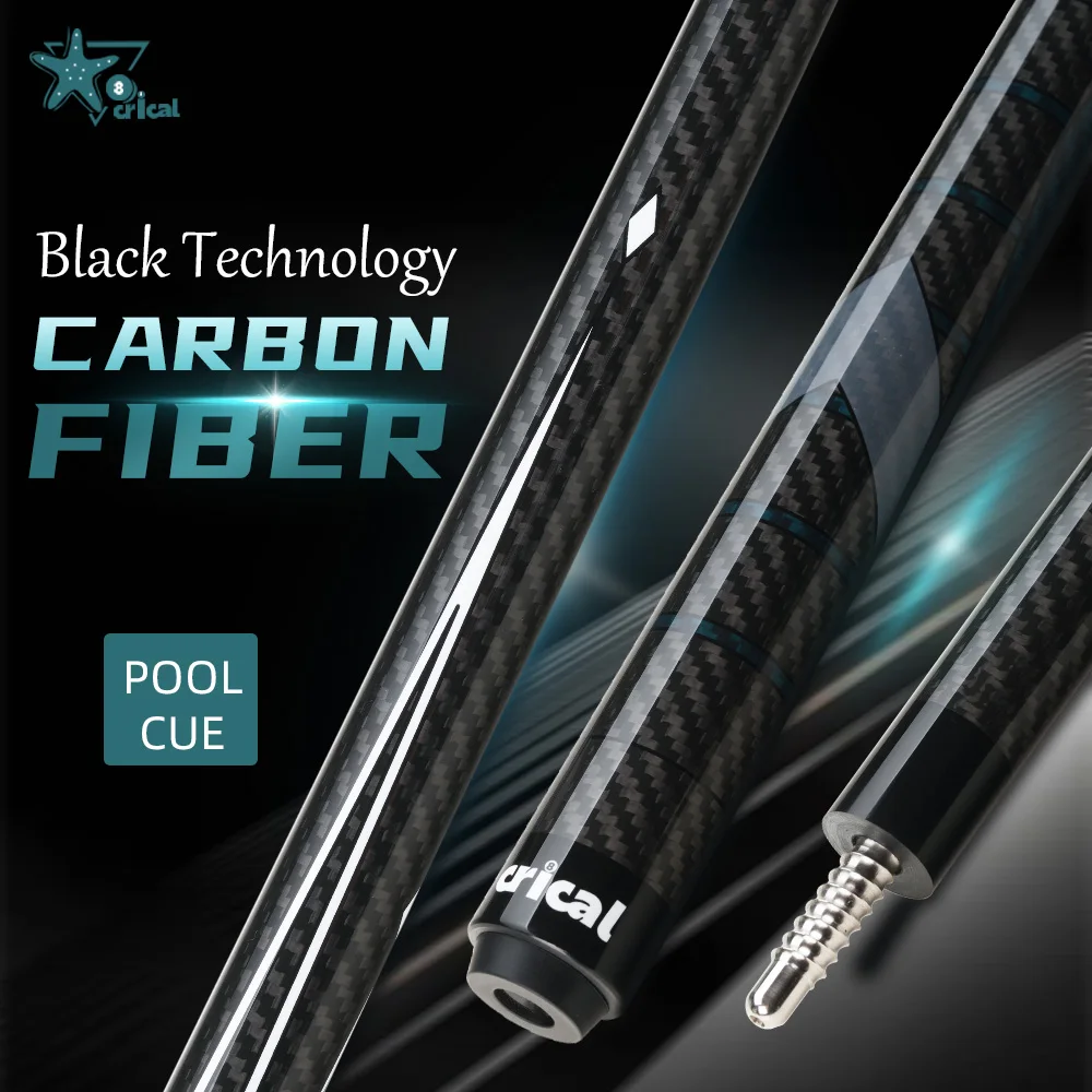 CRICAL-CL-01-Carbon-Fiber-Pool-Cue-Stick-Low-Deflection-12-4mm-Tip-Pool ...