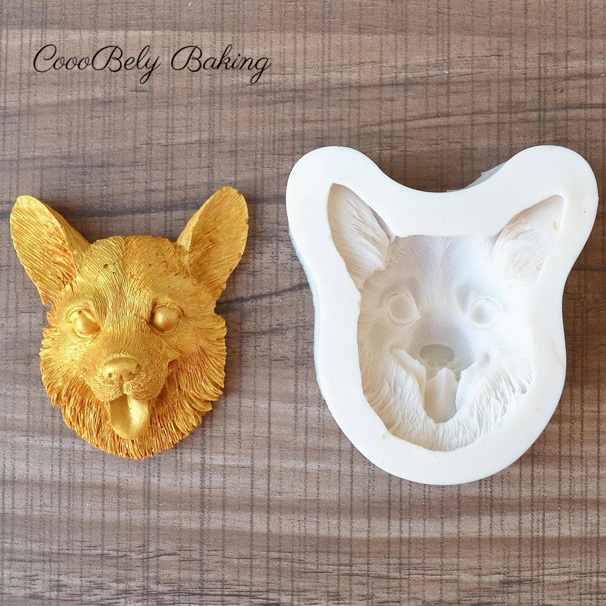3D Cute Dog Head Silicone Molds For Baking Resin Tools DIY Cake ...