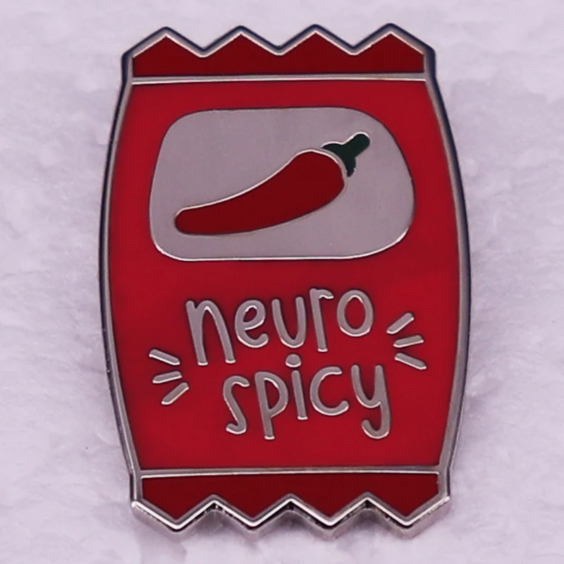 Neuro Spicy Sauce Packet Enamel Pin Mental Health Awareness Brooch ...