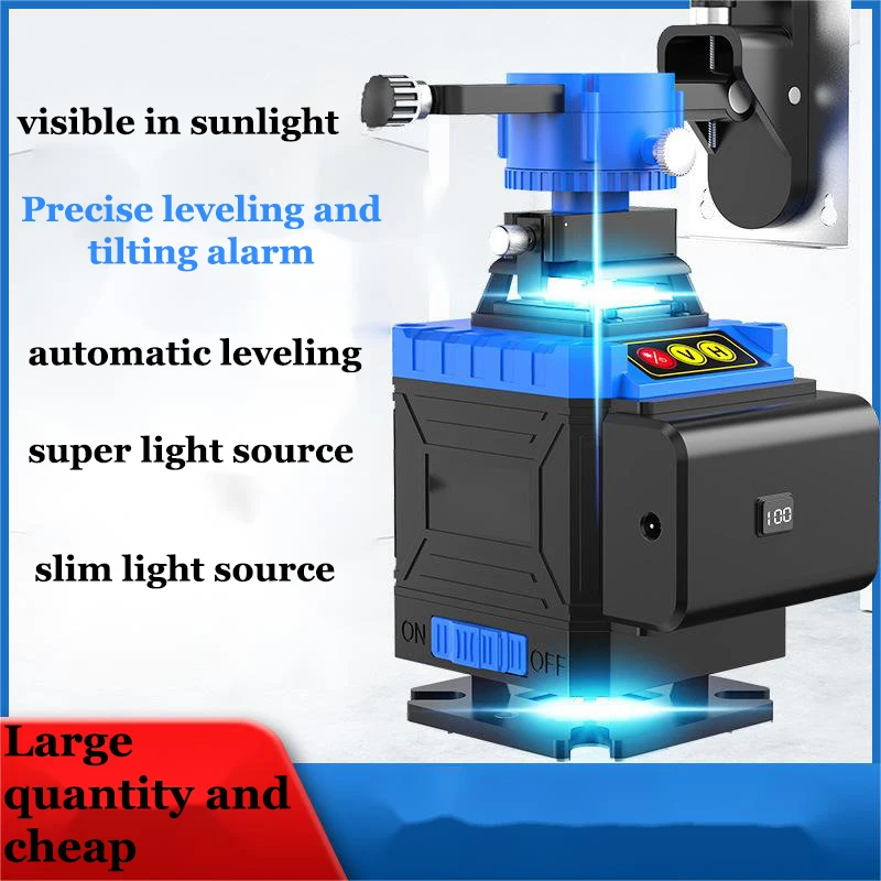 Nivel láser verde y azul de grado de ingeniería 8/12/16 línea 4d autonivelante 360 línea de ...