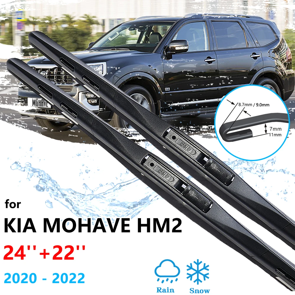For-Kia-Mohave-HM2-2020-2021-2022-Rubber-Strip-Refill-Frameless-Wiper ...