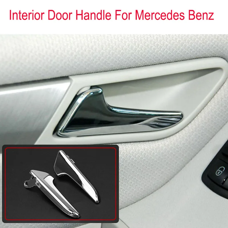 Manijas de puerta Interior de coche con placa cromada para mercedes ...