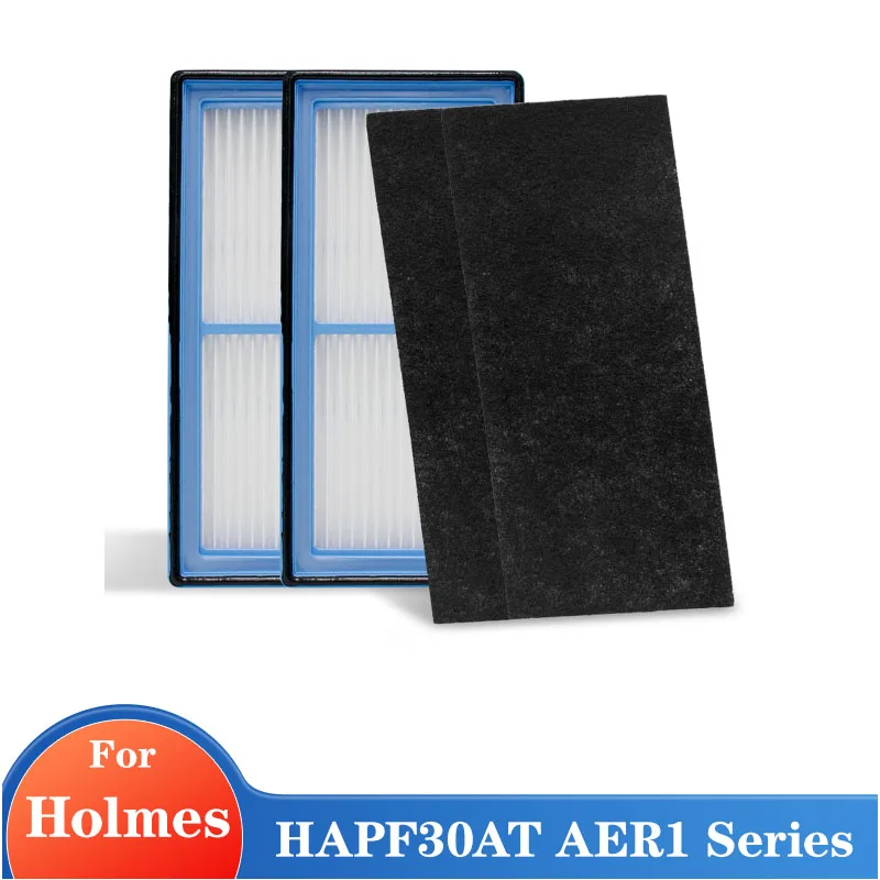 HEPA Filter and Carbon Cotton Replacement For Holmes HEPA Type Air ...