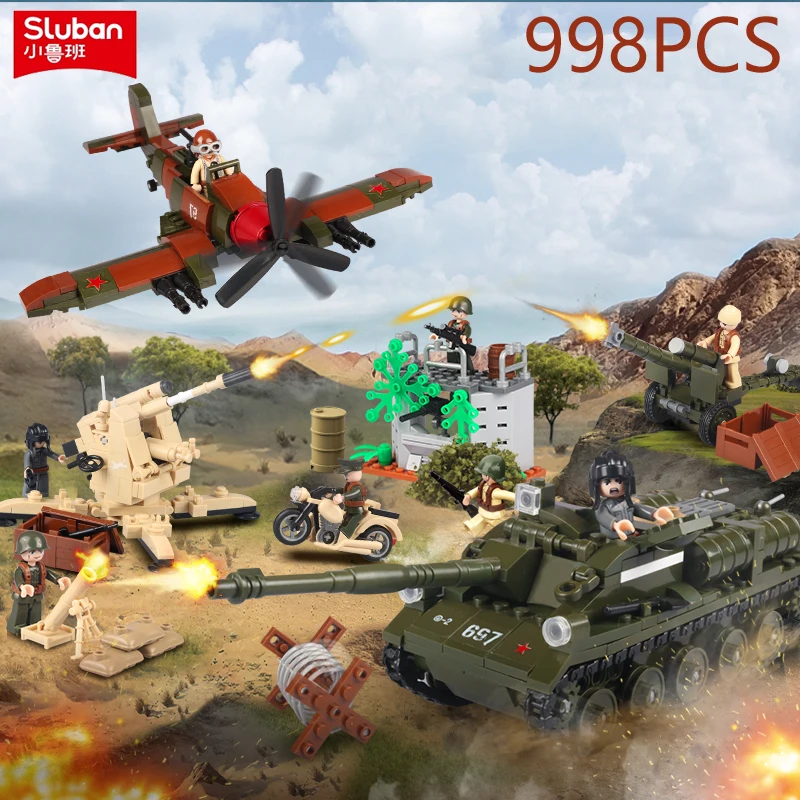 998PCS Kursk Battle Scene Building Blocks World War II Classic Battle ...
