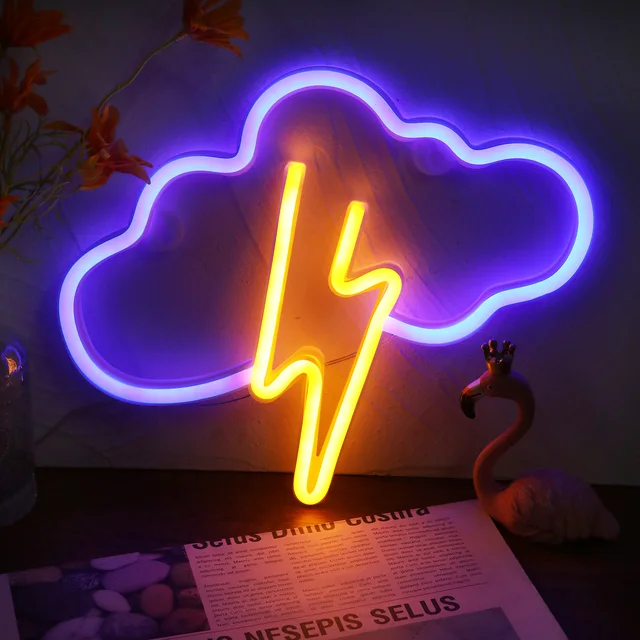 Luz de neón LED con batería/USB, decoración de pared, mariposa ...