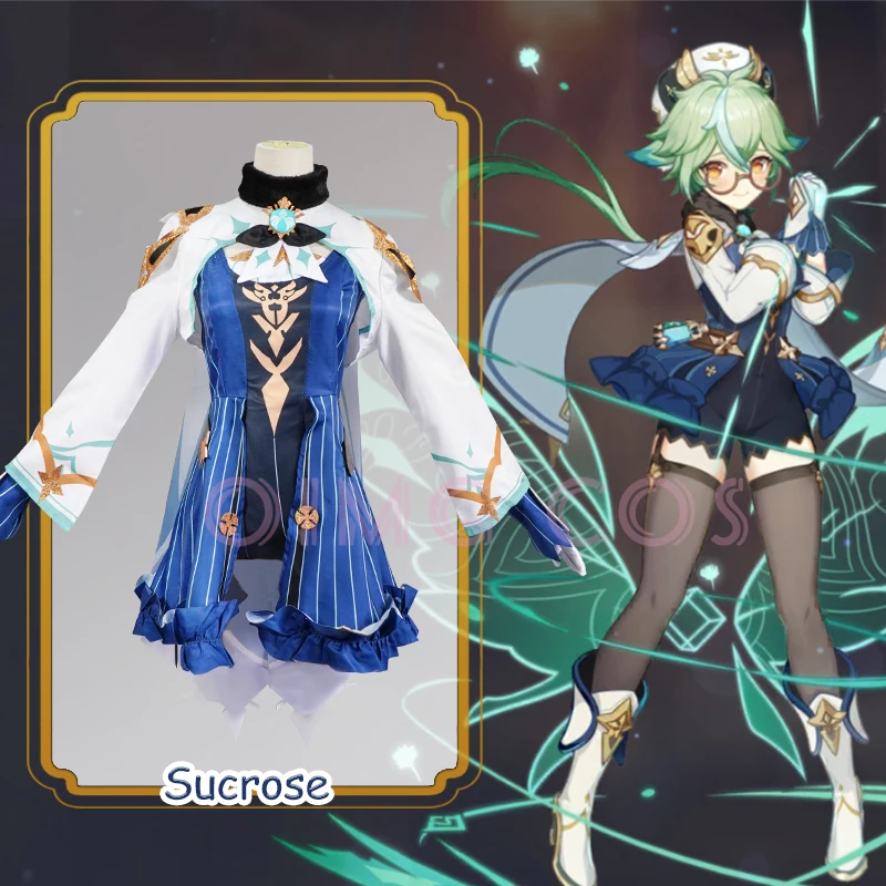 Genshin-Impact-Sucrose-Cosplay-Costume-Adult-Carnival-Uniform-Wig-Anime ...
