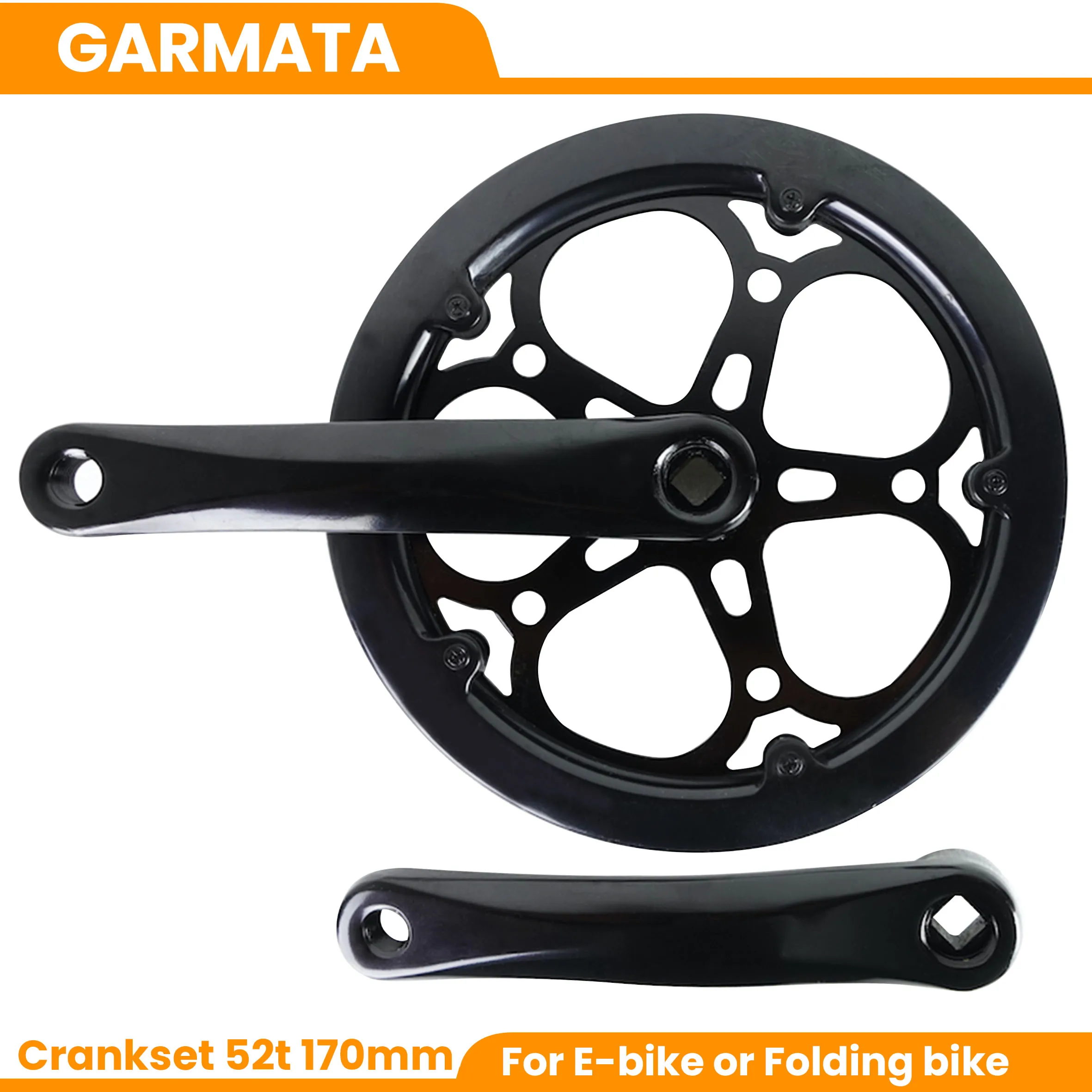 Bicycle-crankset-52t-With-Plastic-Protection-Alloy-Cranks-170mm-Steel ...